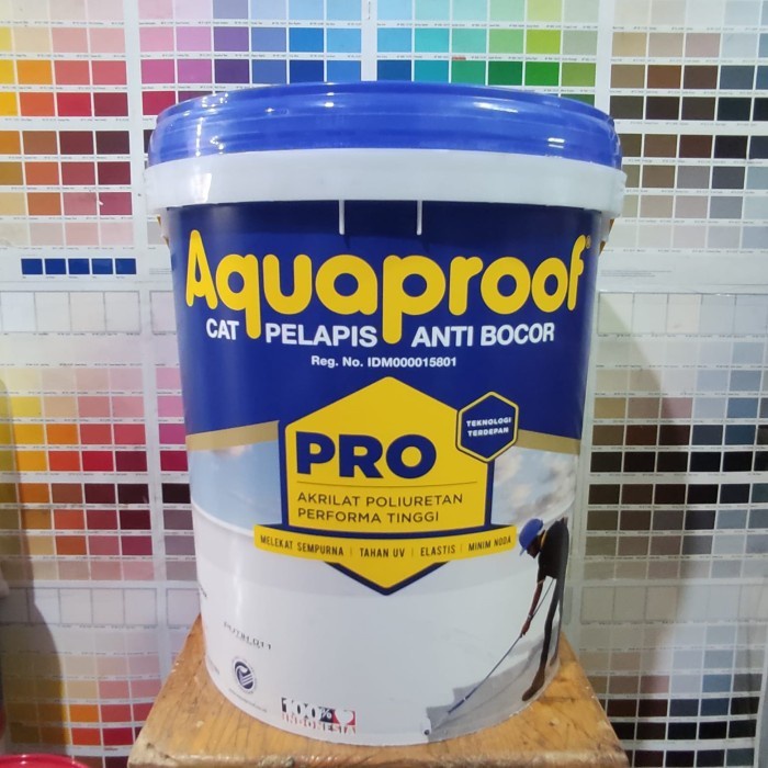 Jual Cat Pelapis Anti Bocor AQUAPROOF PRO warna ABU dan PUTIH ukuran 20kg | Shopee Indonesia