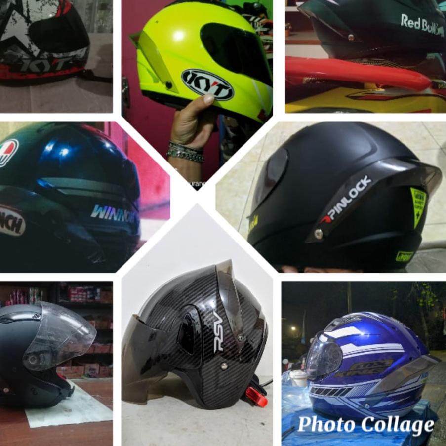 Jual Terlaris Paket ganteng spoiler helm 3D Universal untuk custom ...