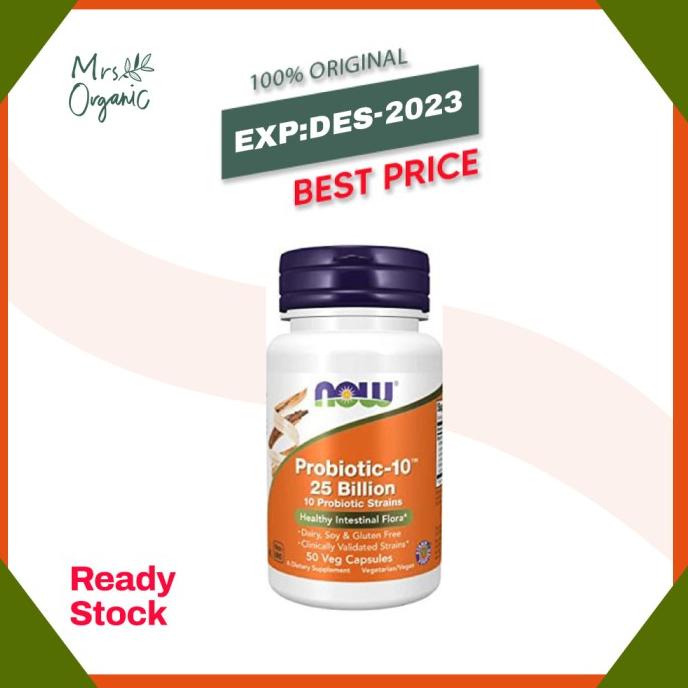 Jual NOW Probiotic 10 25 Billions 50 Capsules - probiotik pencernaan ...
