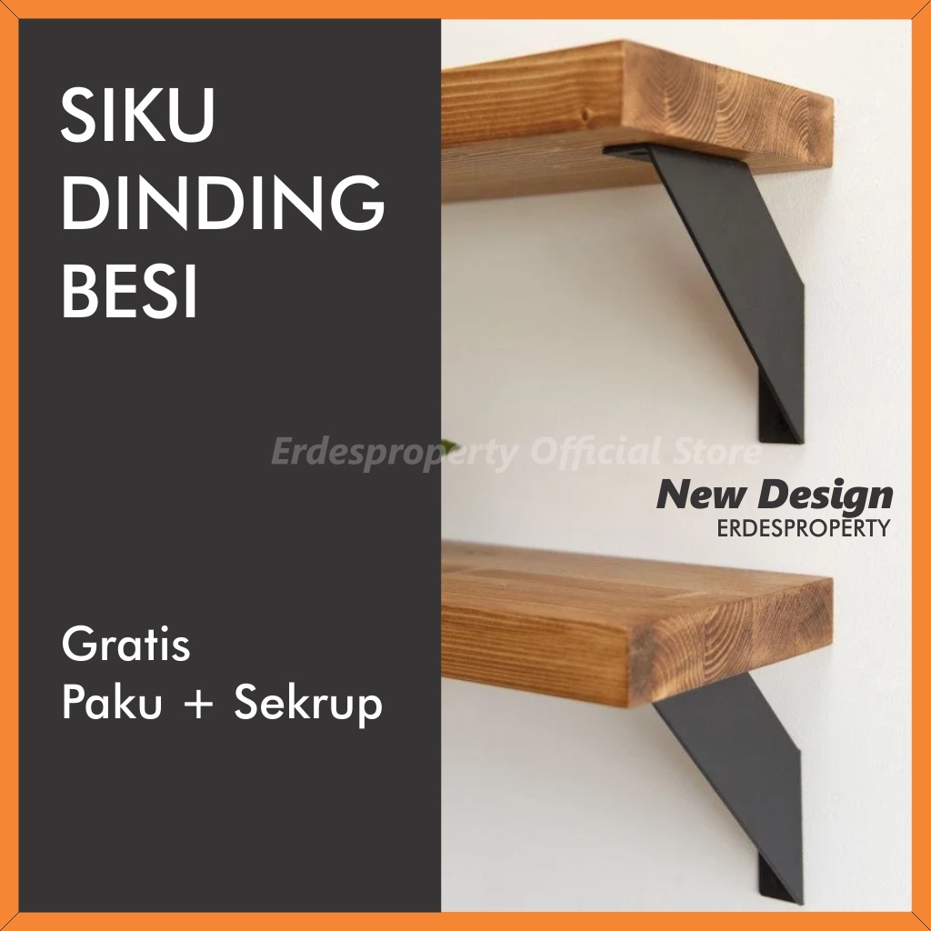 Jual Besi Bracket Siku Dinding Besi Bentuk Tekuk Minimalis 15 cm ...