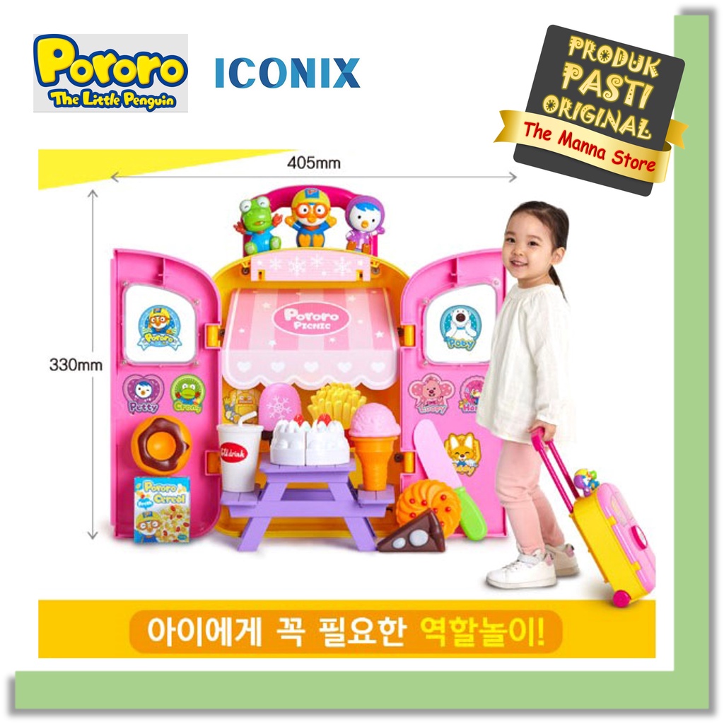 Jual Iconix Pororo the Little Penguin Talking Carrier Luggage Picnic ...