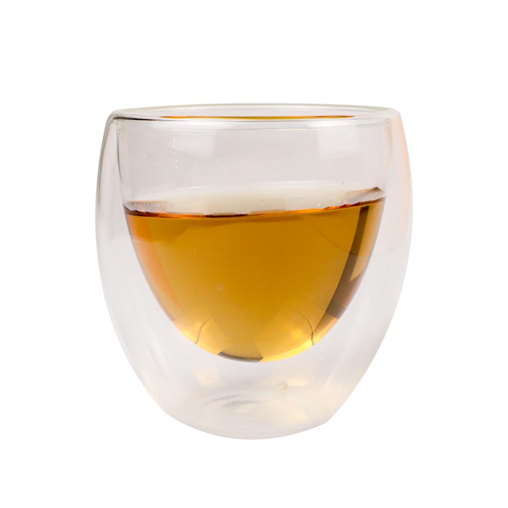 Jual One Two Cups Gelas Cangkir Kopi Anti Panas Double Wall Borosilicate Glass Round Series 250 ...