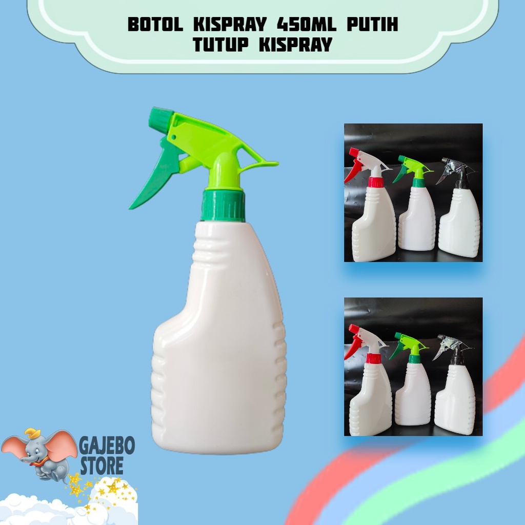 Jual BOTOL KISPRAY 450ML PUTIH TUTUP TRIGGER / BOTOL KISPRAY WHITE BOTOL LAUNDRY | Shopee Indonesia