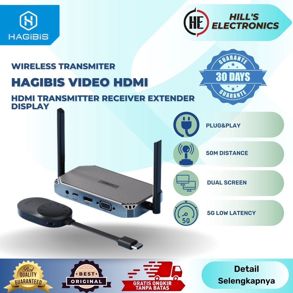 Jual HAGIBIS WIRELESS VIDEO HDMI TRANSMITTER RECEIVER EXTENDER DISPLAY ...