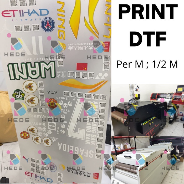 Jual PRINT CETAK SABLON DTF DIGITAL FILM FULL WARNA UKURAN 1 METER | Shopee Indonesia