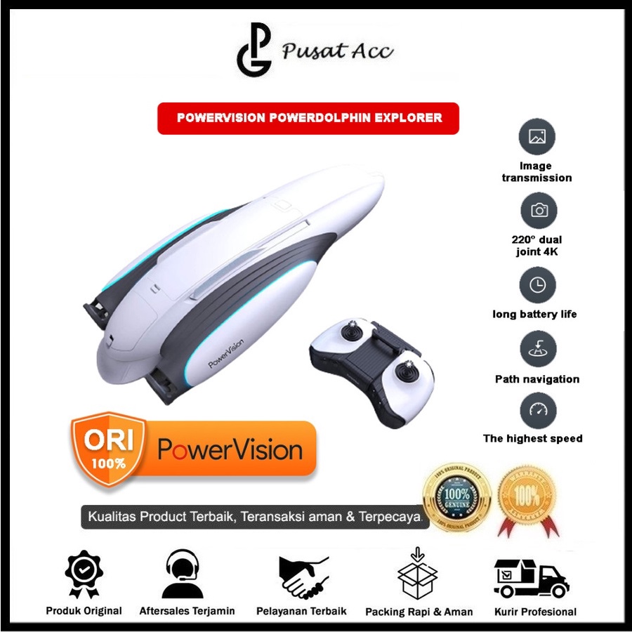 Jual PowerVision Powerdolphin Explorer Water Drone 4K - Power Dolphin ...