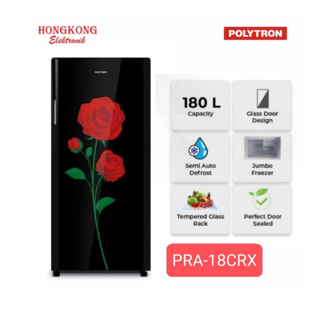 Jual KULKAS 1 PINTU POLYTRON PRA-18CRX 18 CRX 18CRX 172 LITER | Shopee ...