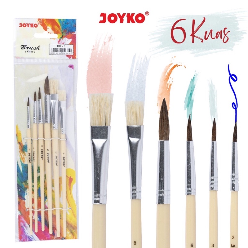 Jual BRUSH/KUAS MEWARNAI/KUAS MELUKIS JOYKO BR-1 | Shopee Indonesia