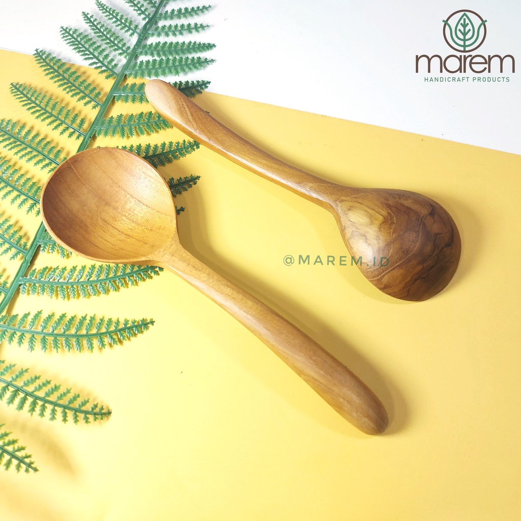 Jual SENDOK SAYUR SUP CINTUNG KAYU JATI | SOUP SPOON | PREMIUM 18 CM ...