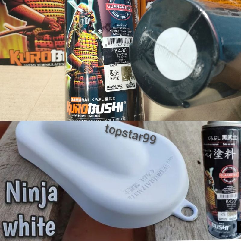 Jual Pilok Pilox Cat Samurai Ninja White K430 Putih 400ml Cat Semprot Samurai Paint Kurobushi ...