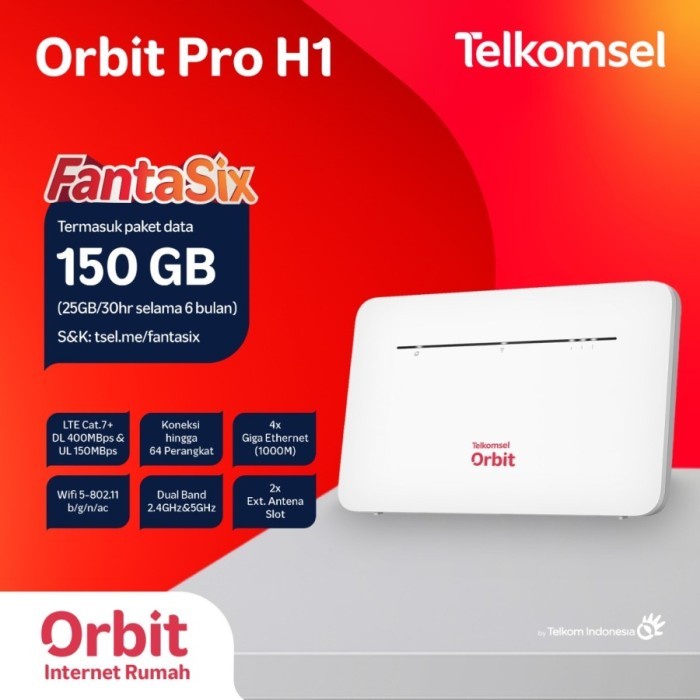 Jual Modem Huawei Telkomsel Orbit Pro H1 Huawei B535 Modem Wifi 4G ...