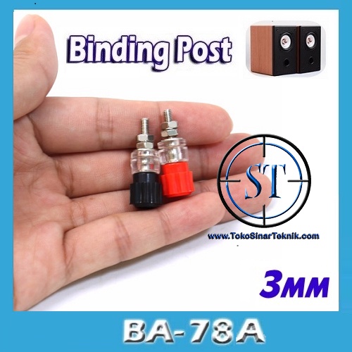 Jual Terminal Binding Post Transparan Jepit Kecil Merah Hitam Dudukan ...