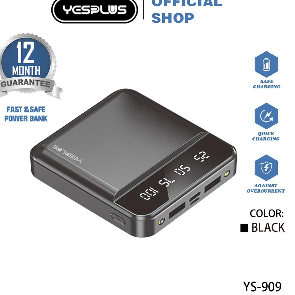 Jual マ YESPLUS YS-909 POWERBANK 10000mAh Fast Charging Mini LCD with Kabel Data lightning Type C ...