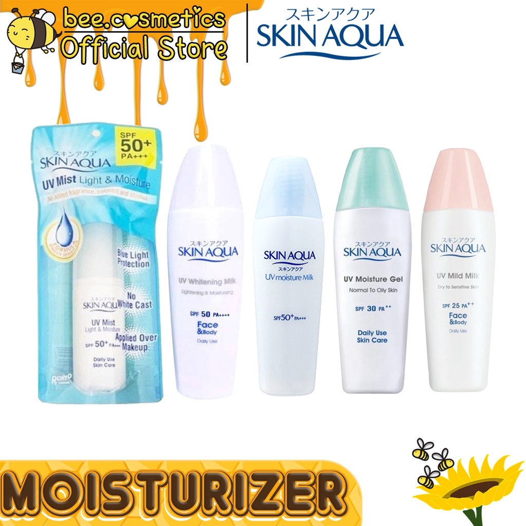 Jual SKIN AQUA UV WHITENING MOISTURIZER SERIES ( MIST LIGHT & MOISTURE SPF50 / MILD MILK SPF25 ...