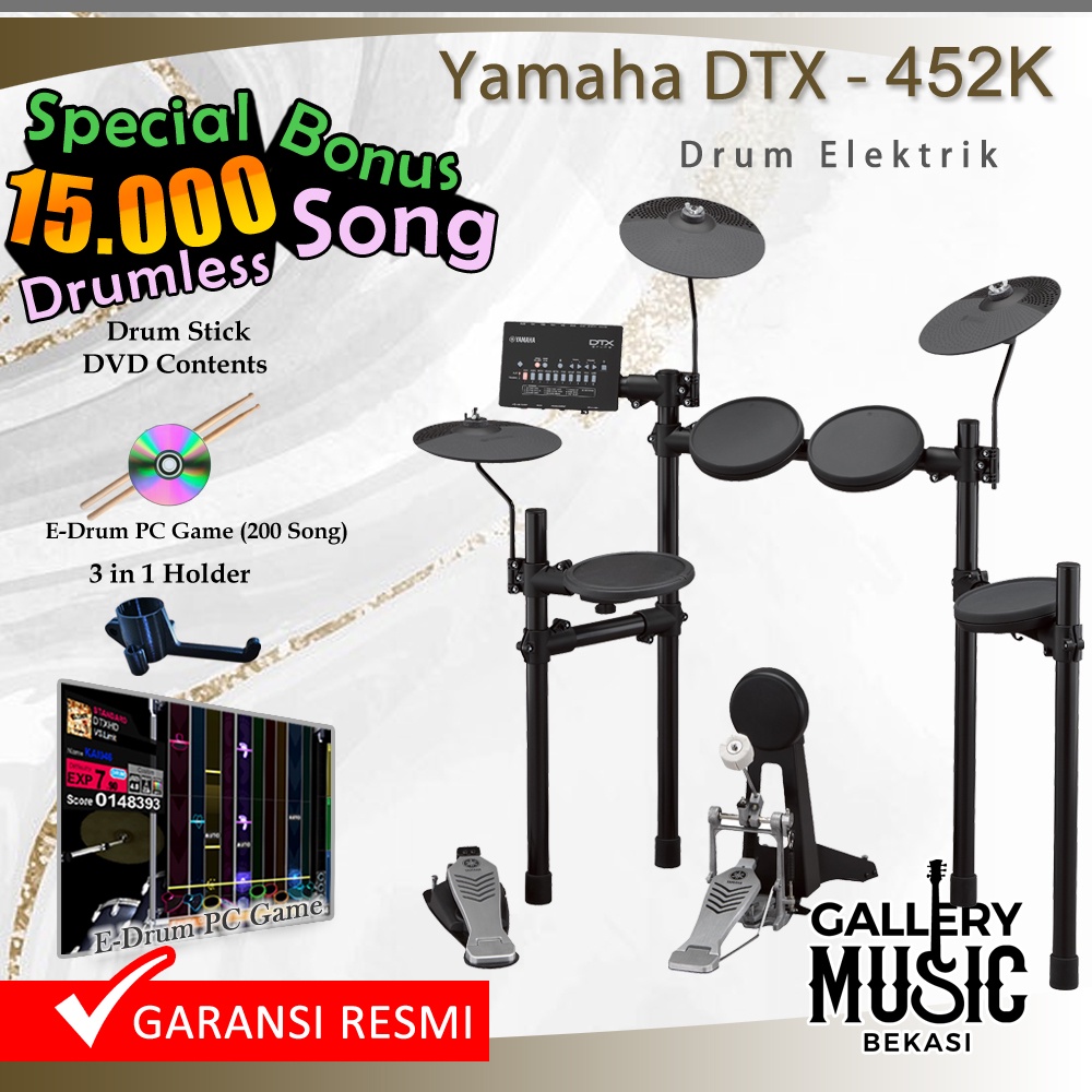 Jual Yamaha DTX 452K Drum Elektrik /DTX452K/DTX452/DTX 452 (Penerus 450K) | Shopee Indonesia
