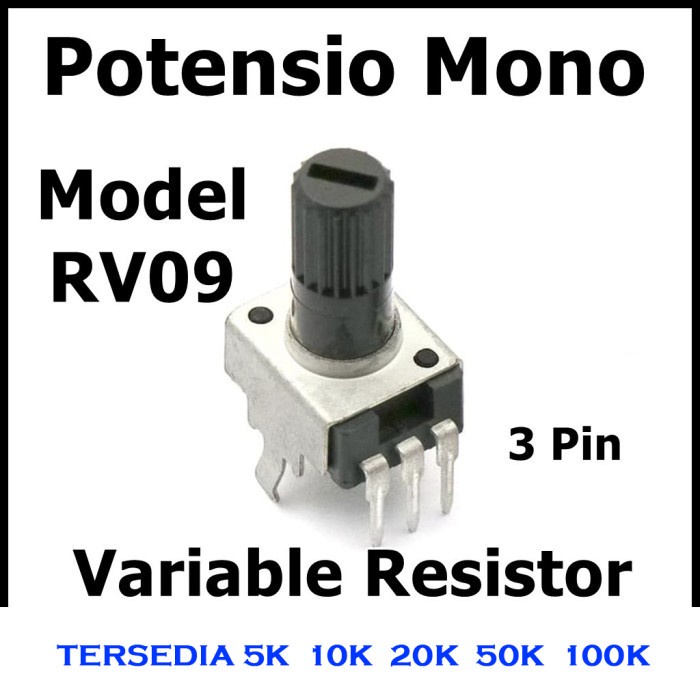 Jual A317 Potensio RV09 resistor variabel potenSio meter 10K 20K 50K ...