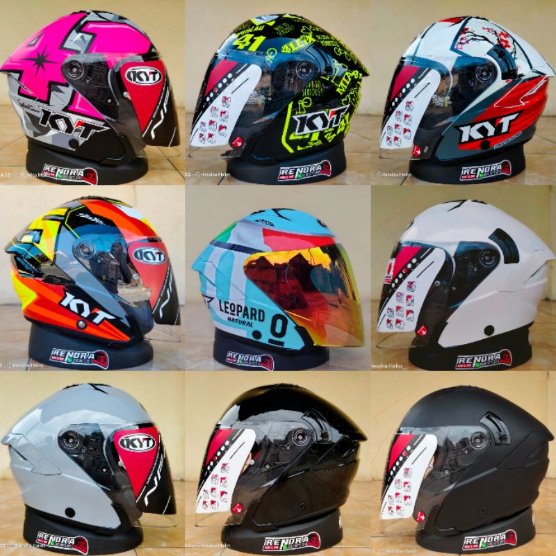 Jual HELM KYT NFJ MOTIF | POLOSS ORIGINAL. Helm HALF FACE | Shopee ...