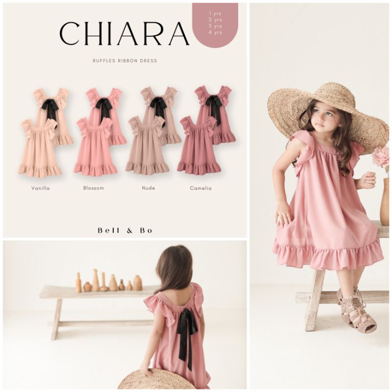 Jual BELL&BO - Chiara Ruffles Ribbon Dress - gaun dengan pita | Shopee ...