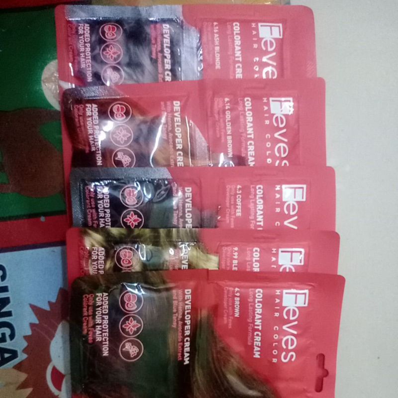 Jual Cat Rambut Feves hair color Colorant cream long lasting formula ...
