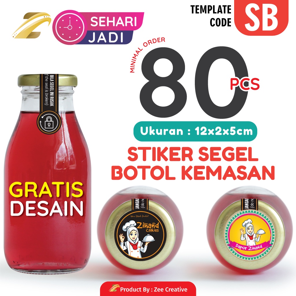 Jual STIKER SEGEL BOTOL CUSTOM | STIKER TOPLES KUE | STIKER SEAL BOX ...