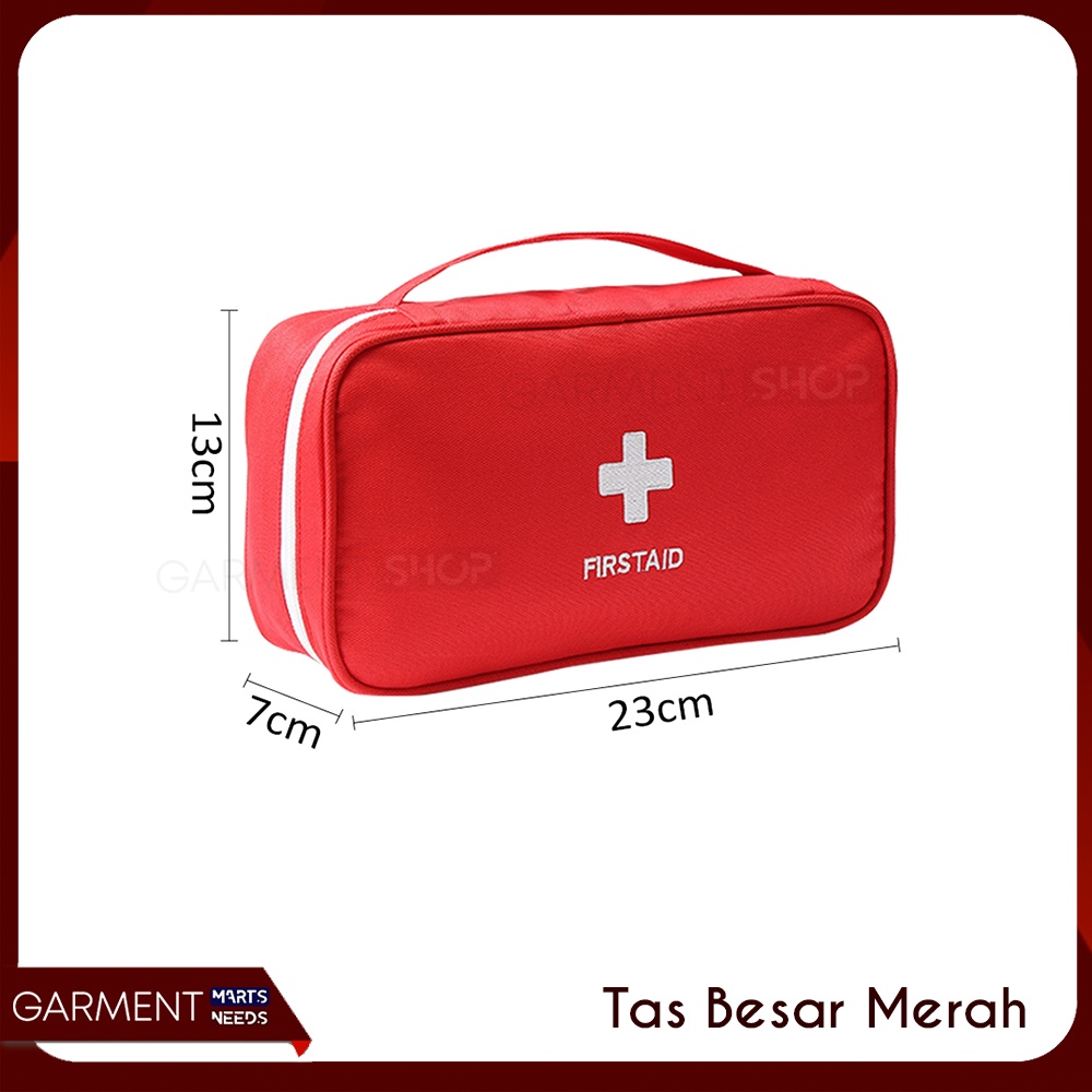 Jual Tas P3K Pouch Dompet First Aid Kit Merah Kotak Obat Organizer ...