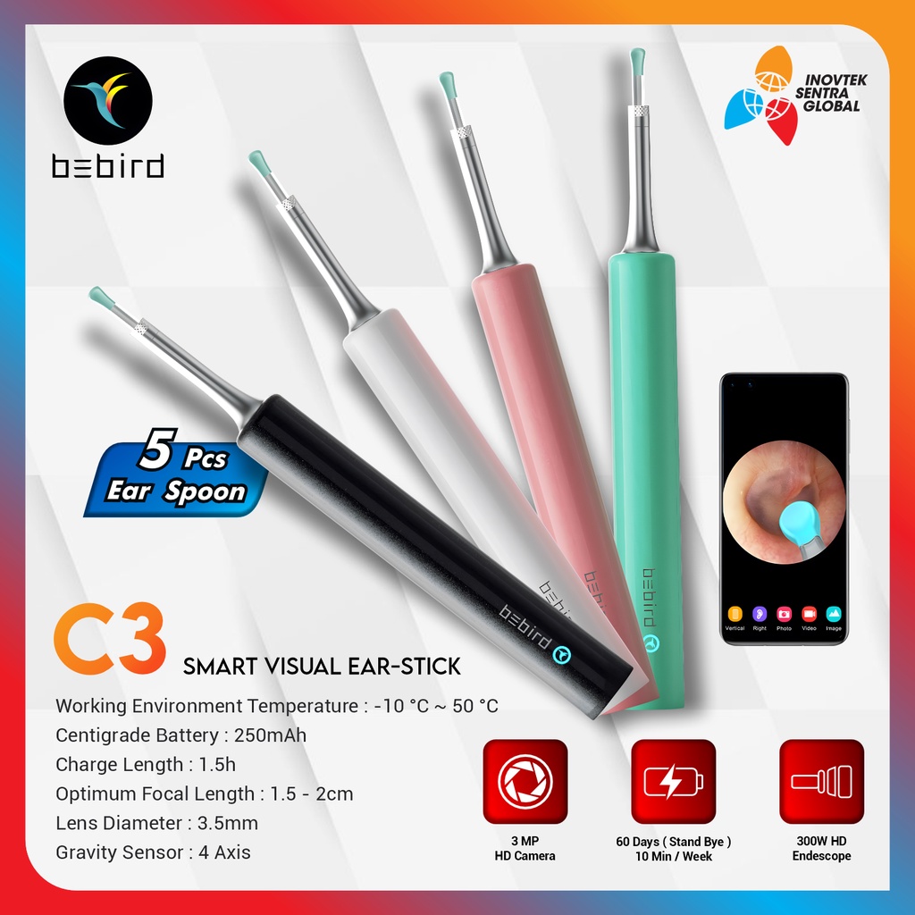Jual BEBIRD C3 Smart Visual Ear Cleaner With Camera - Korek Kuping ...