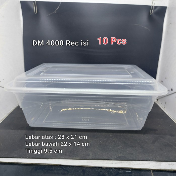 Jual Thinwall / Food Container 4000 Rec / Persegi Panjang isi 10 ...