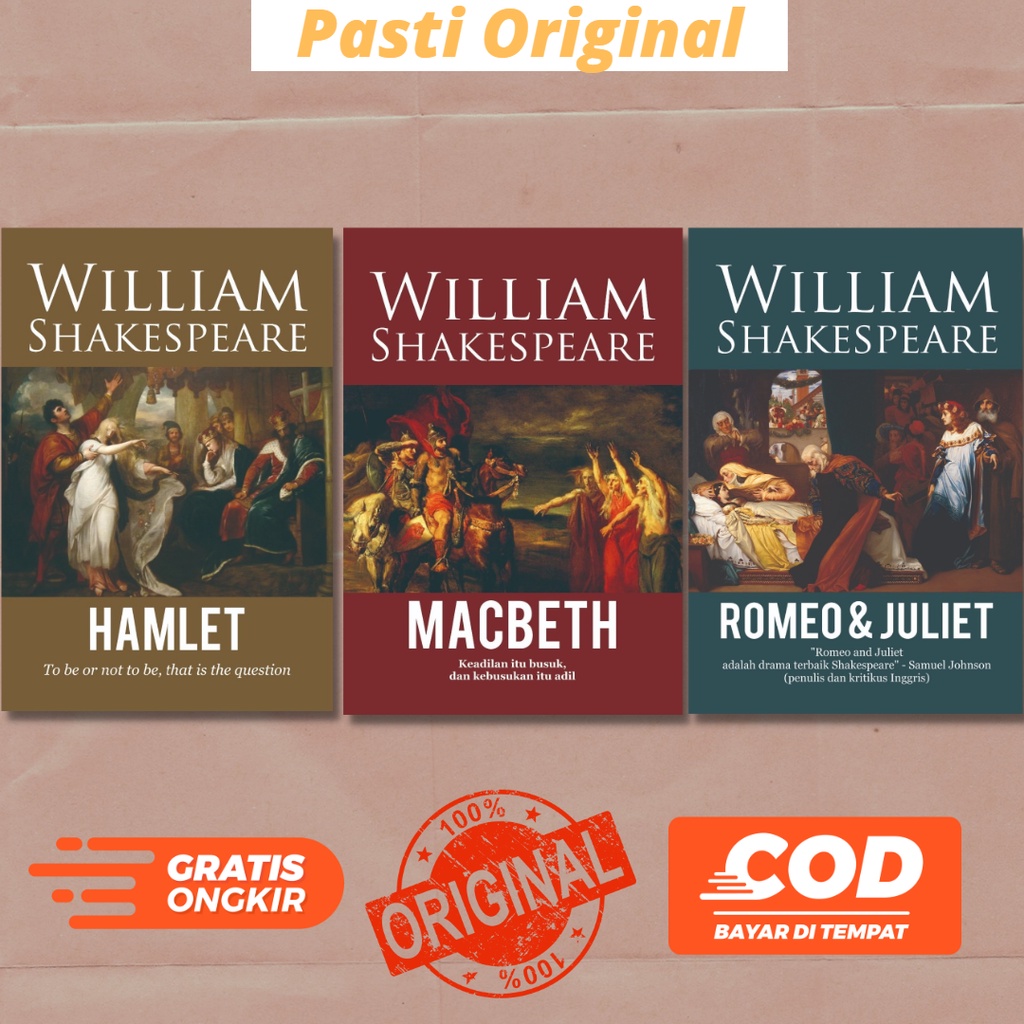 Jual HAMLET William Shakespeare - MACBETH William Shakespeare - ROMEO ...