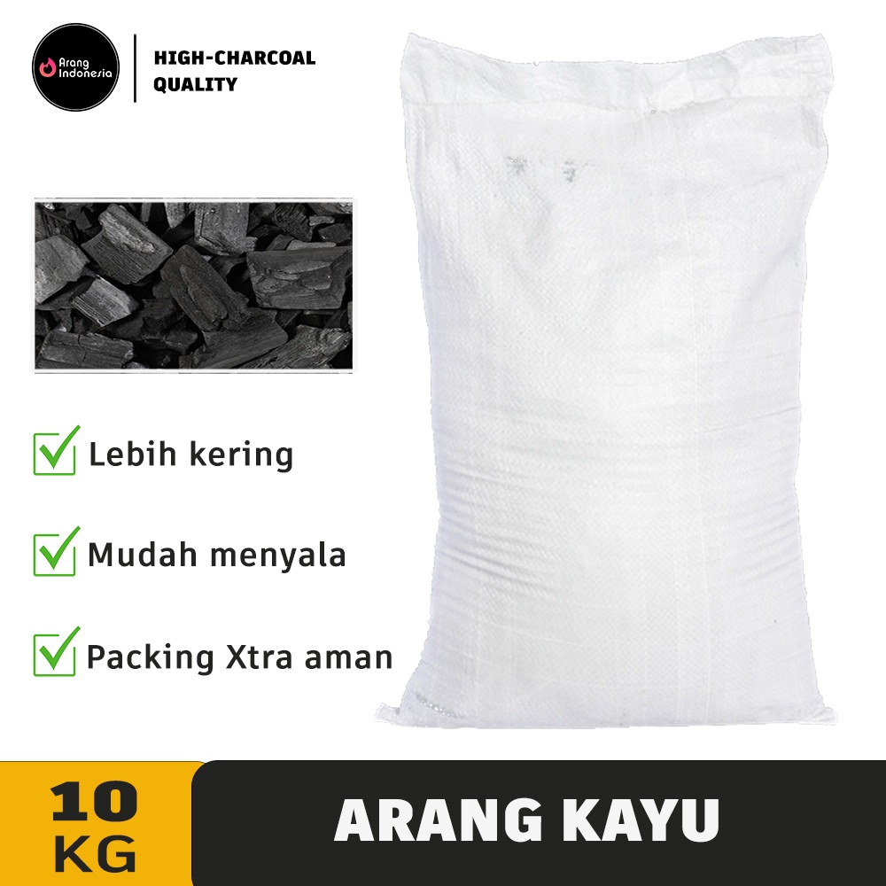Jual Arang kayu 10 kg arang kayu arang BBQ charcoal | Shopee Indonesia