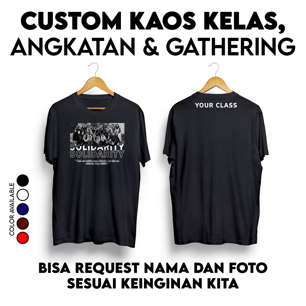 Jual Kaos Kelasan Angkatan Alumni Sekolah SD SMP SMA SMK Custom / Baju Kegiatan Study Tour Kelas ...