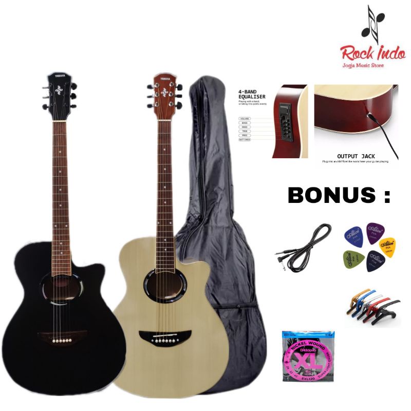 Jual Gitar Akustik Elektrik Listrik Yamaha Apx Tanem Besi Full Bonus ...