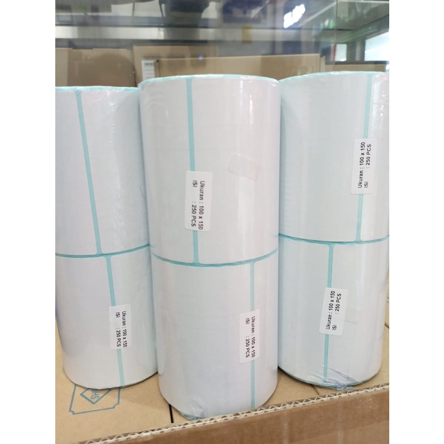 Jual Label Sticker Barcode 100x150mm Thermal (10x15cm 250Pcs Core 1") | Shopee Indonesia