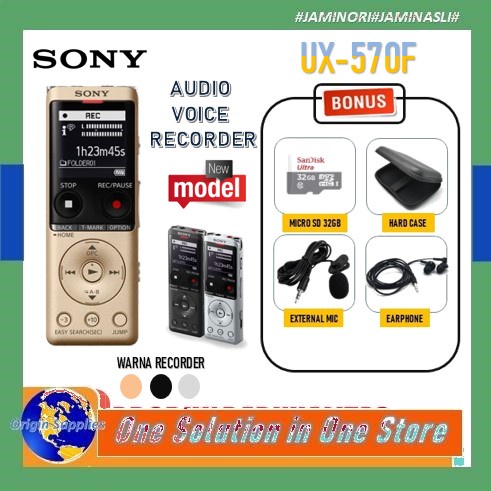 Jual Sony ICD-UX570F ICD-UX570 Digital Voice Recorder/Alat Rekam Sony ...