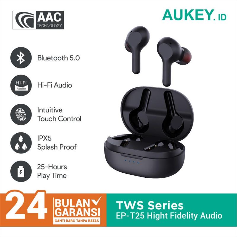 Jual Aukey EP-T25 TWS Earbuds High Fidelity Audio IPX5 - 500854 ...