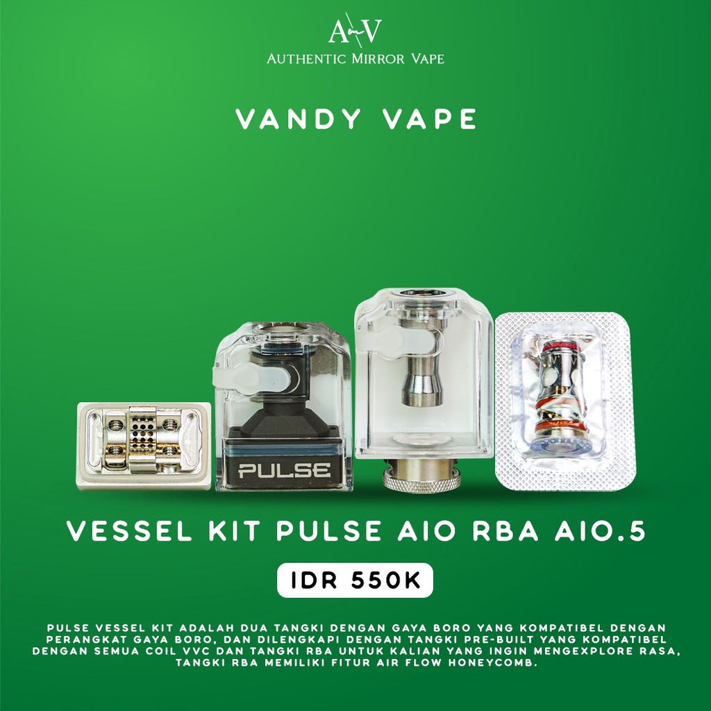 Jual Pulse Vessel Kit RBA by Vandy Vape - AT | Shopee Indonesia