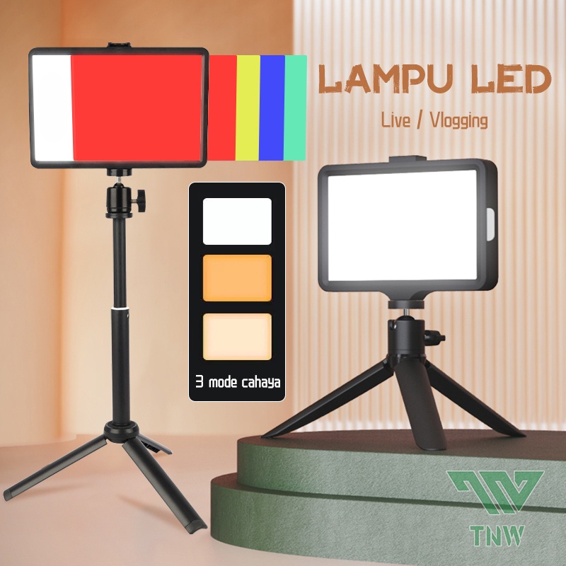 Jual TNW Lampu Foto Lampu LED Video Light Fill light Tripod Ring Light ...