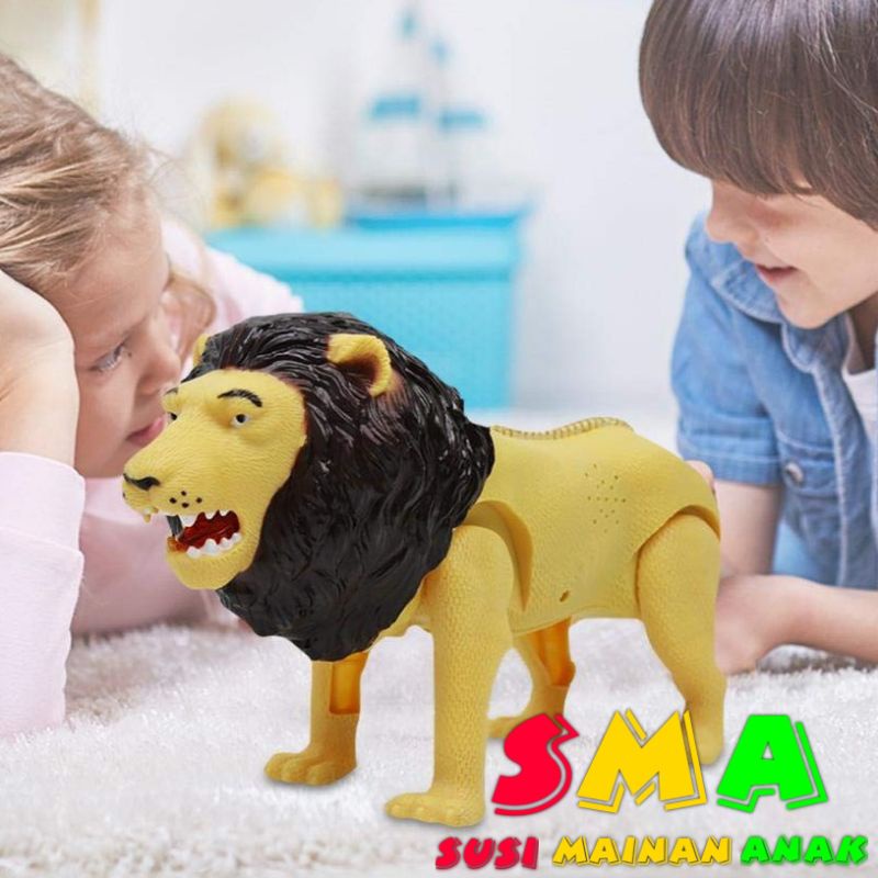 Jual Mainan Hewan Singa Bisa Berjalan Forest Lion | Shopee Indonesia