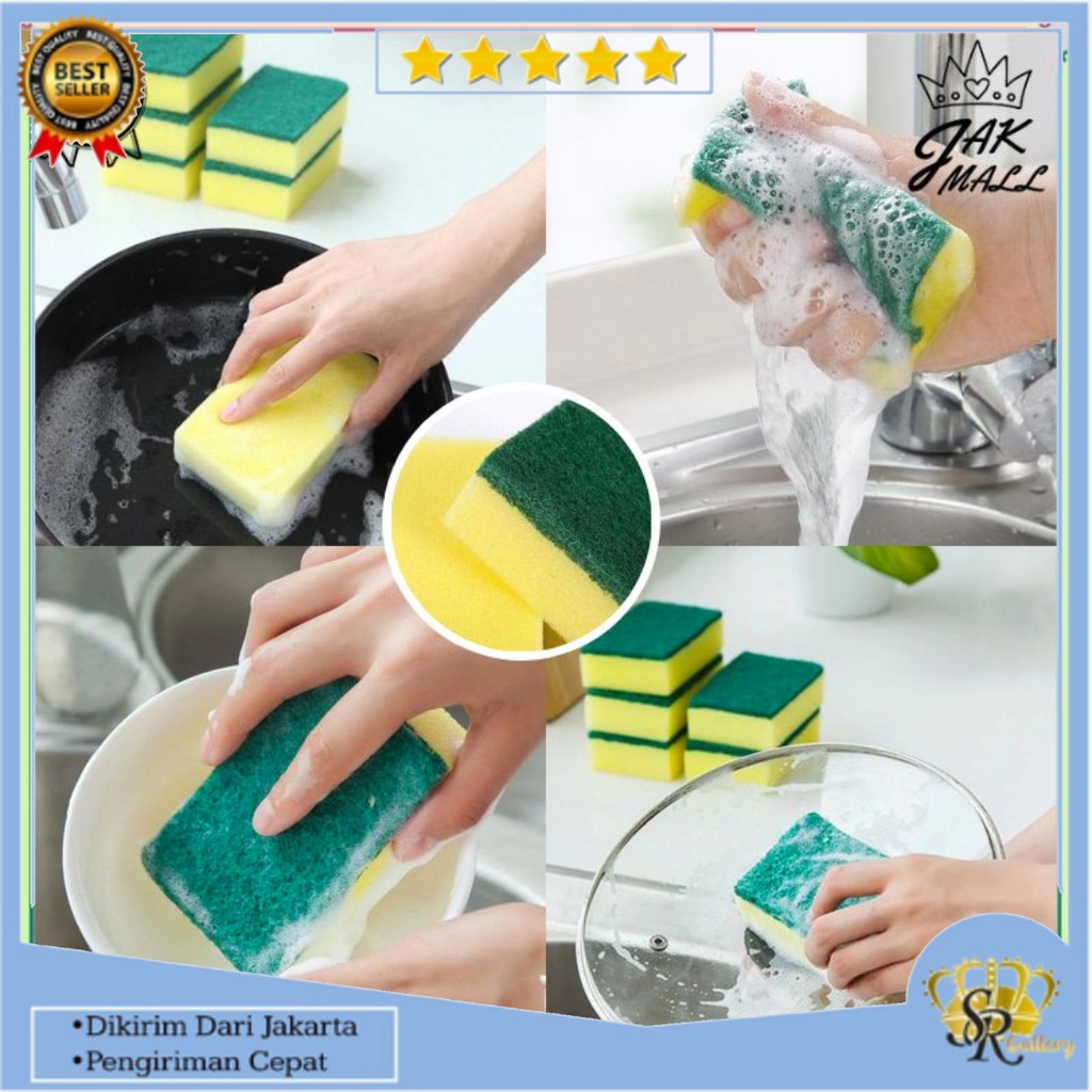 Jual Spons Cuci Piring Spon Sponge Sabut Jaring Alat Dishwashing Dapur ...