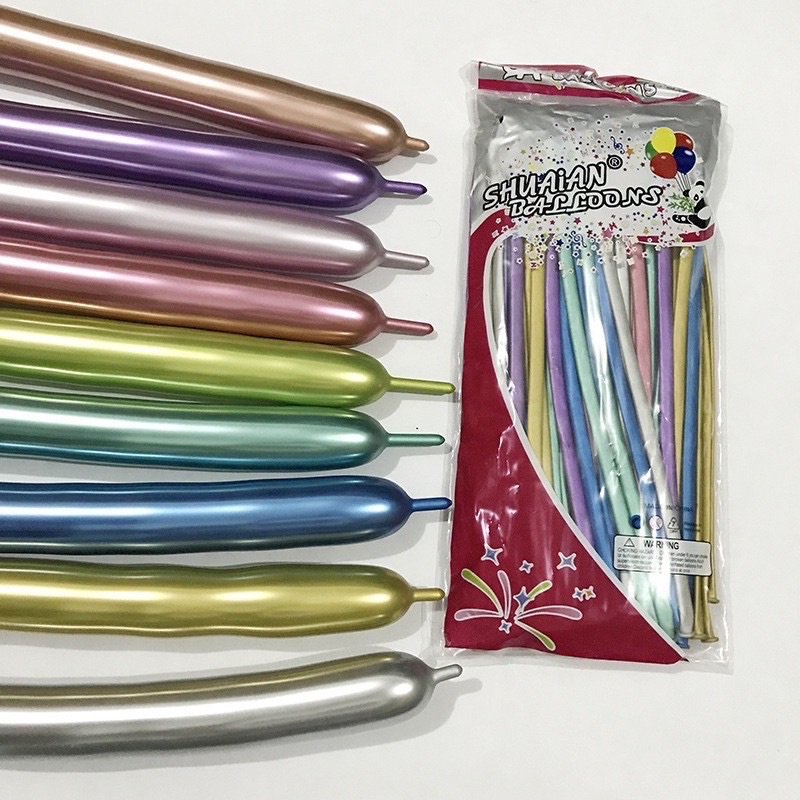Jual BALON PANJANG TWIST CHROME ISI 10pcs | Shopee Indonesia