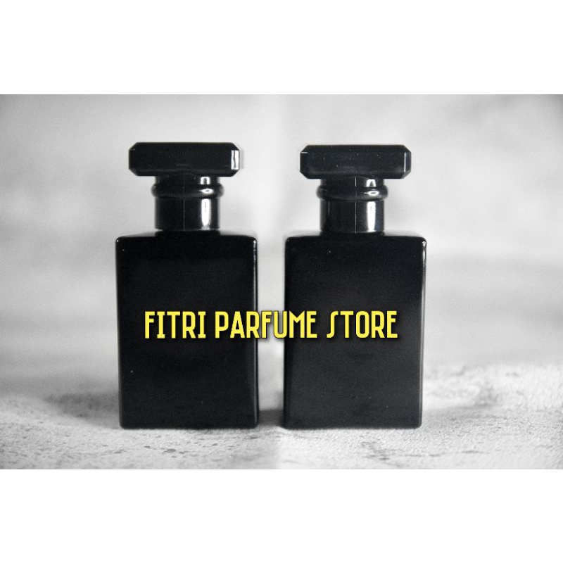 Jual Botol parfum semprot / spray kaca hitam 30ml (CNLBLACK30) | Shopee ...