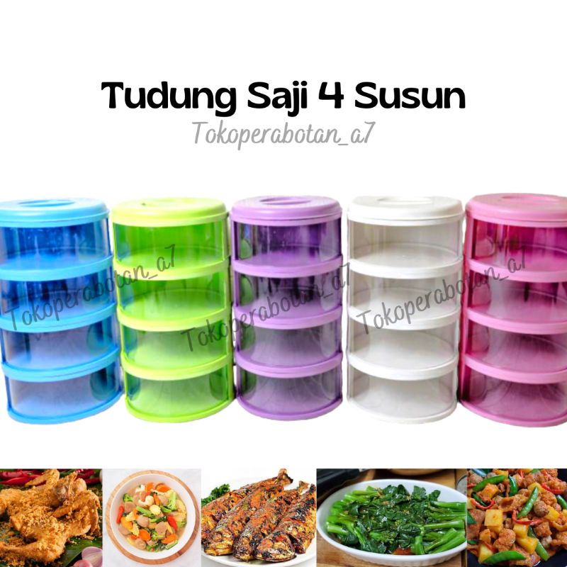 Jual Food storage 4susun/Tudung saji viral 4tingkat/tudung saji tingkat ...