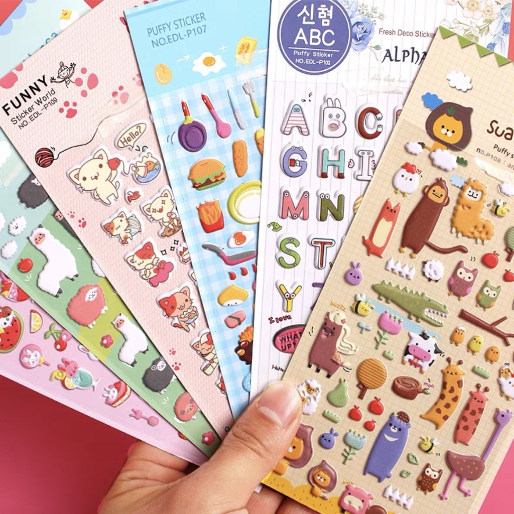 Jual STICKER 3D STIKER ANAK TIMBUL PREMIUM, PUFFY STICKER MURAH ...