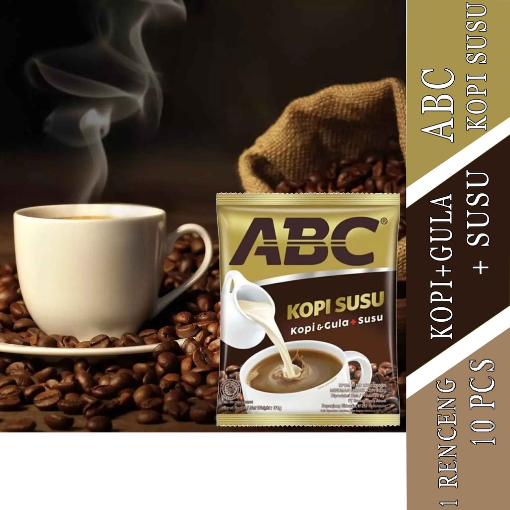 Jual Kopi Bubuk ABC - ABC Kopi Susu - Kopi+Gula+Susu - 1 Renceng 10pcs ...