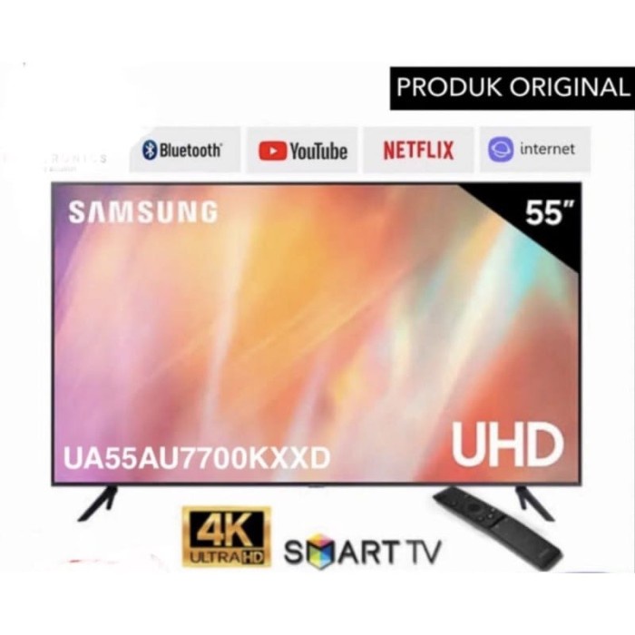 Jual SAMSUNG LED UA55AU7700 - SMART TV LED 55 INCH CRYSTAL UHD 4K 55AU7700 | Shopee Indonesia
