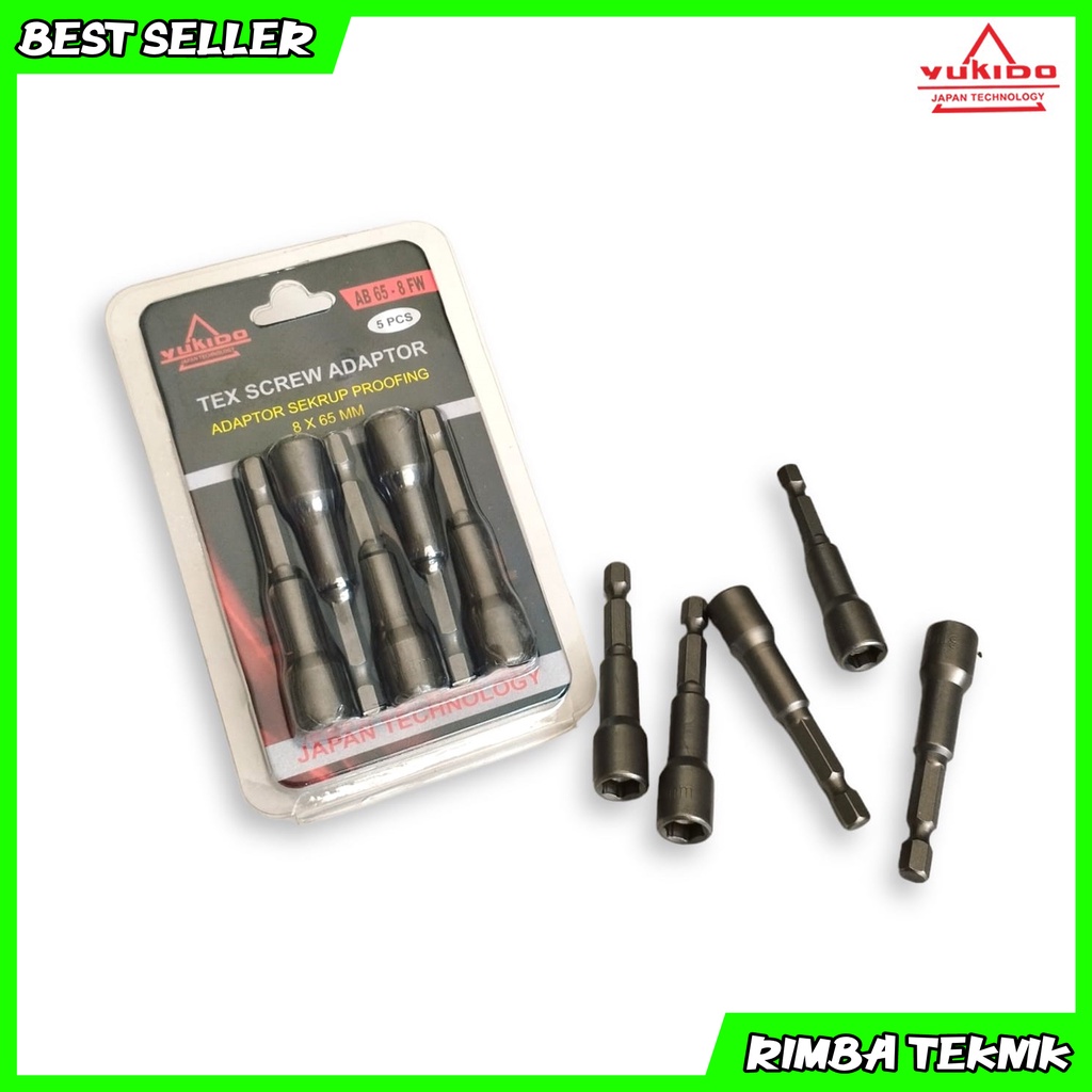 Jual Promo Tek Screw Adaptor Sekrup Roofing Set 5 Pcs YUKIDO 8 x 65mm ...