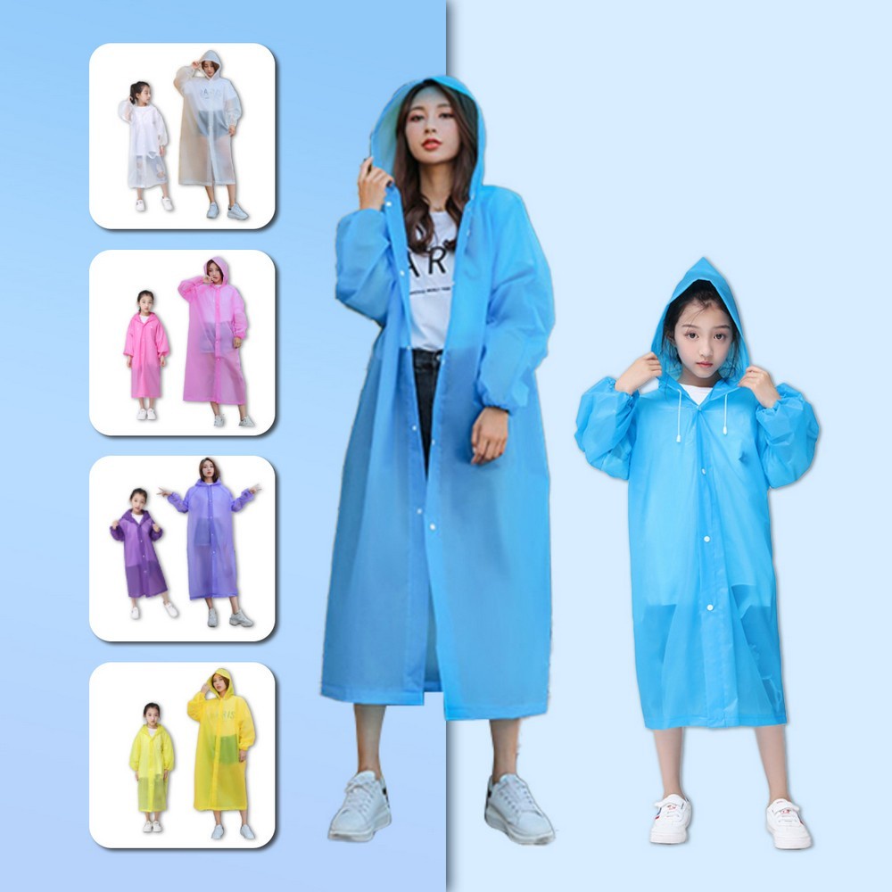 Jual Jas Hujan Terusan Bahan EVA RAINCOAT Mantel Hujan Anak Dan Dewasa ...