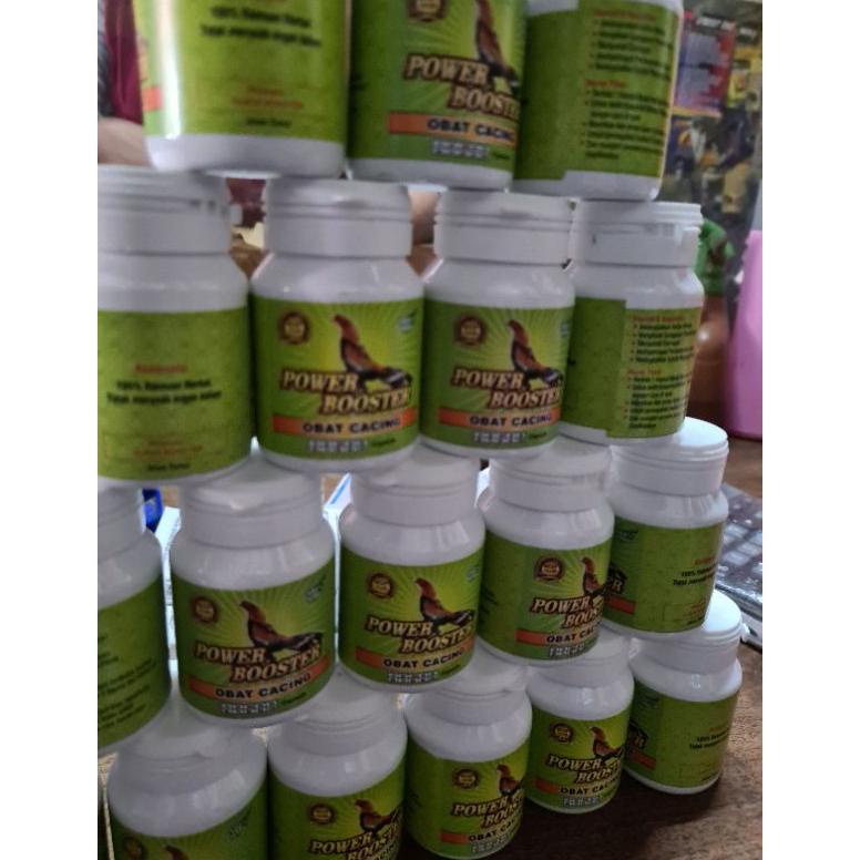 Jual obat cacing ayam burung 30 capsul power booster herbal cacing ...