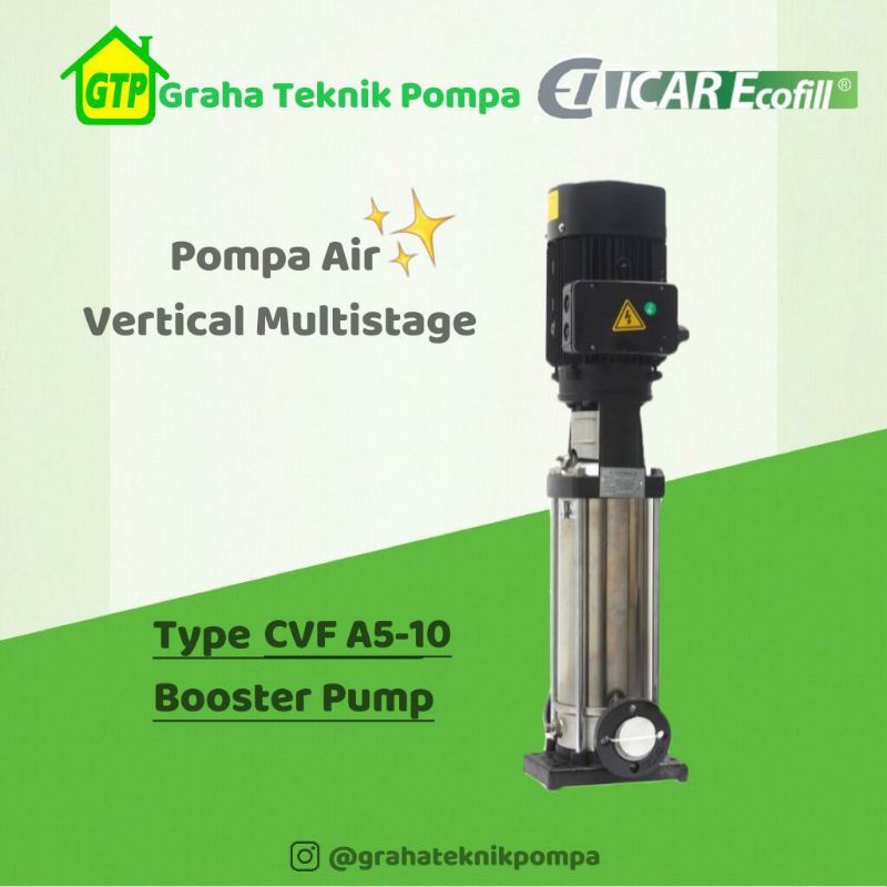 Jual Pompa Air Vertical Multistage Icar Ecofill Type CVF5-10-3Phase ...