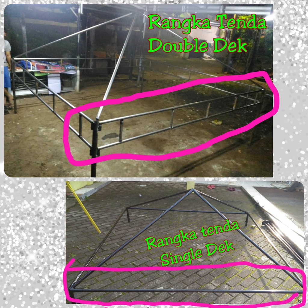 Jual Rangka Tenda Piramid / Kerucut Ukuran 3x3m Tanpa Kain Atap Tenda ...