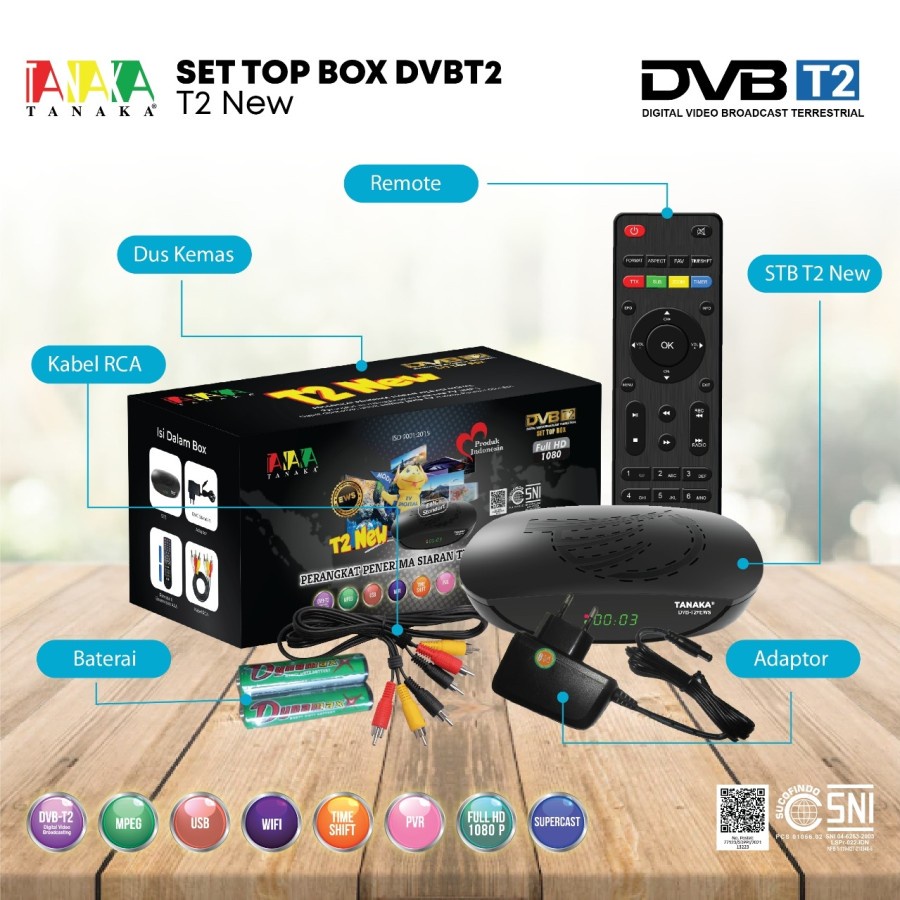 Jual TANAKA NEW SET TOP BOX Type T2 Digital DVB STB Digital T-2 NEW ...